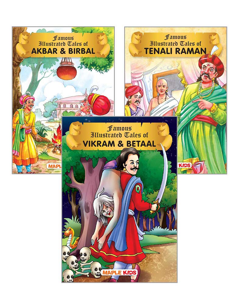 Illustrated Stories for Children (Set of 3 Books) - Tenali Raman, Akbar ...