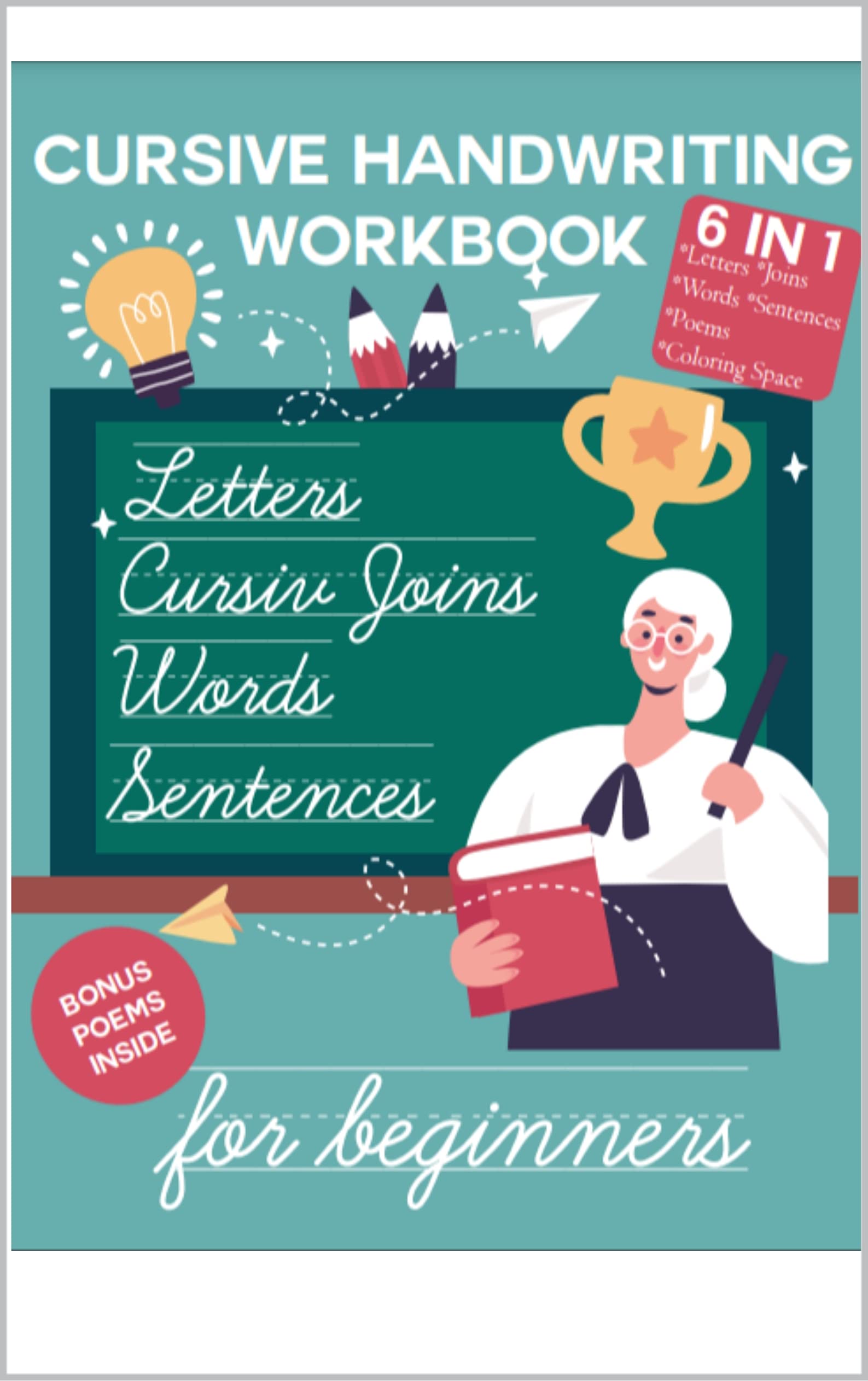 American Cursive Handwriting Workbook for Kids: American Cursive ...