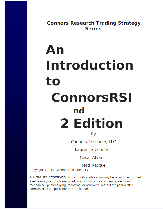 An Introduction to Connors RSI 2nd Edition by Laurence Connors | Goodreads