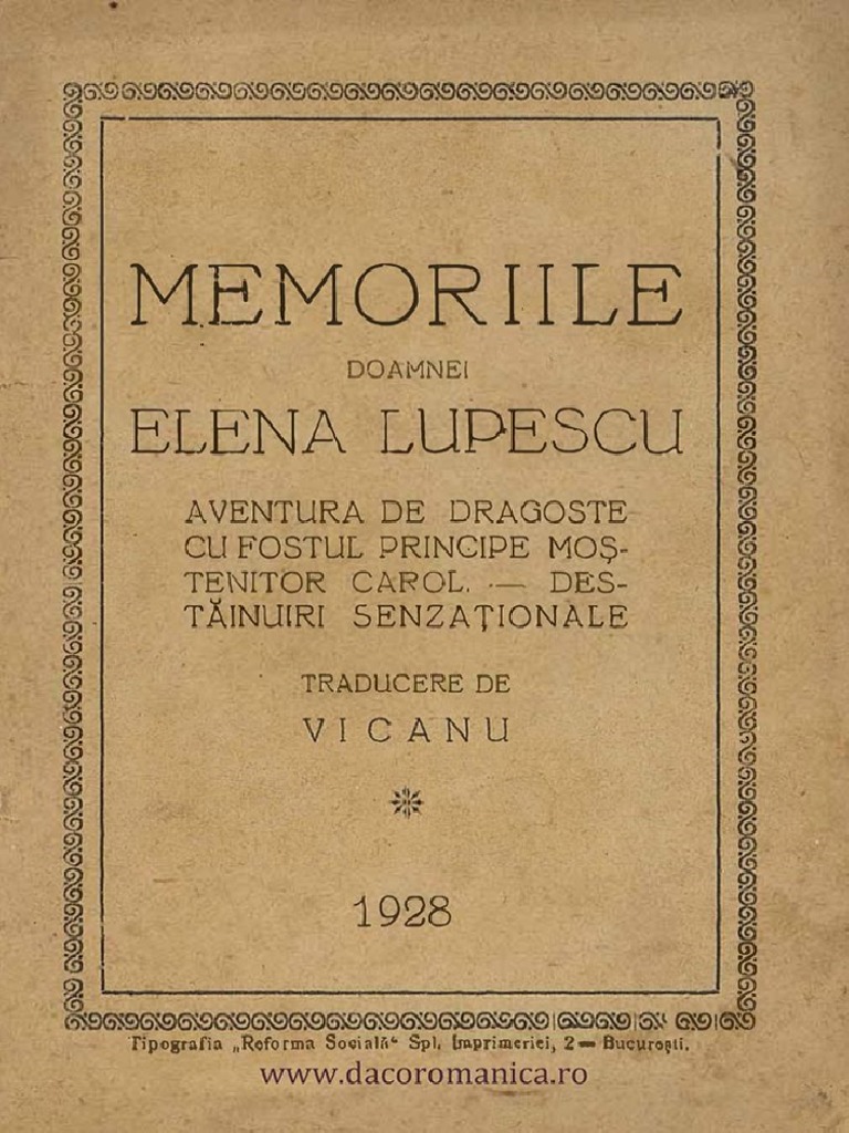 Memoriile doamnei Elena Lupescu by Elena Lupescu | Goodreads