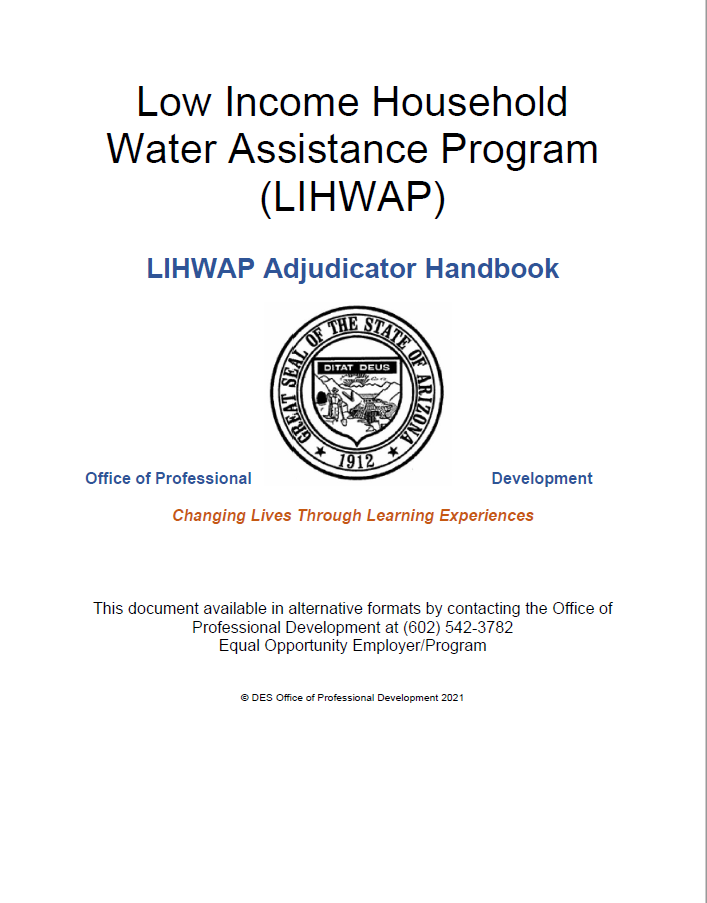 Low Income Household Water Assistance Program: LIHWAP Adjudicator ...