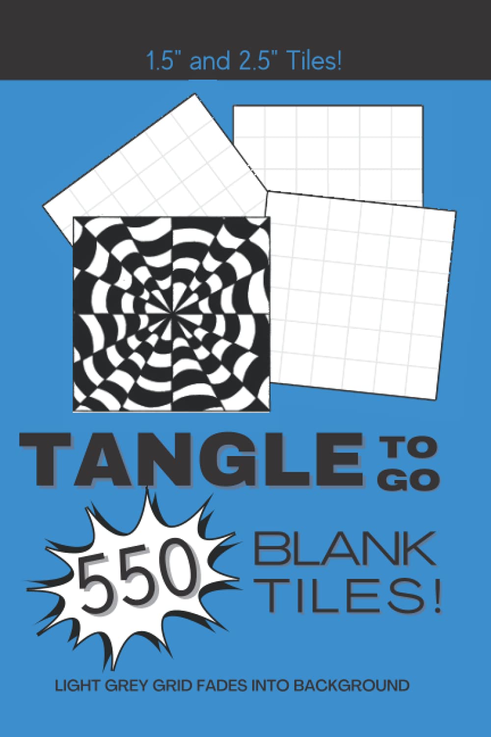 Tangle To Go: Blank Tile Book: Zentangle Tiles Sketchbook Art Therapy ...