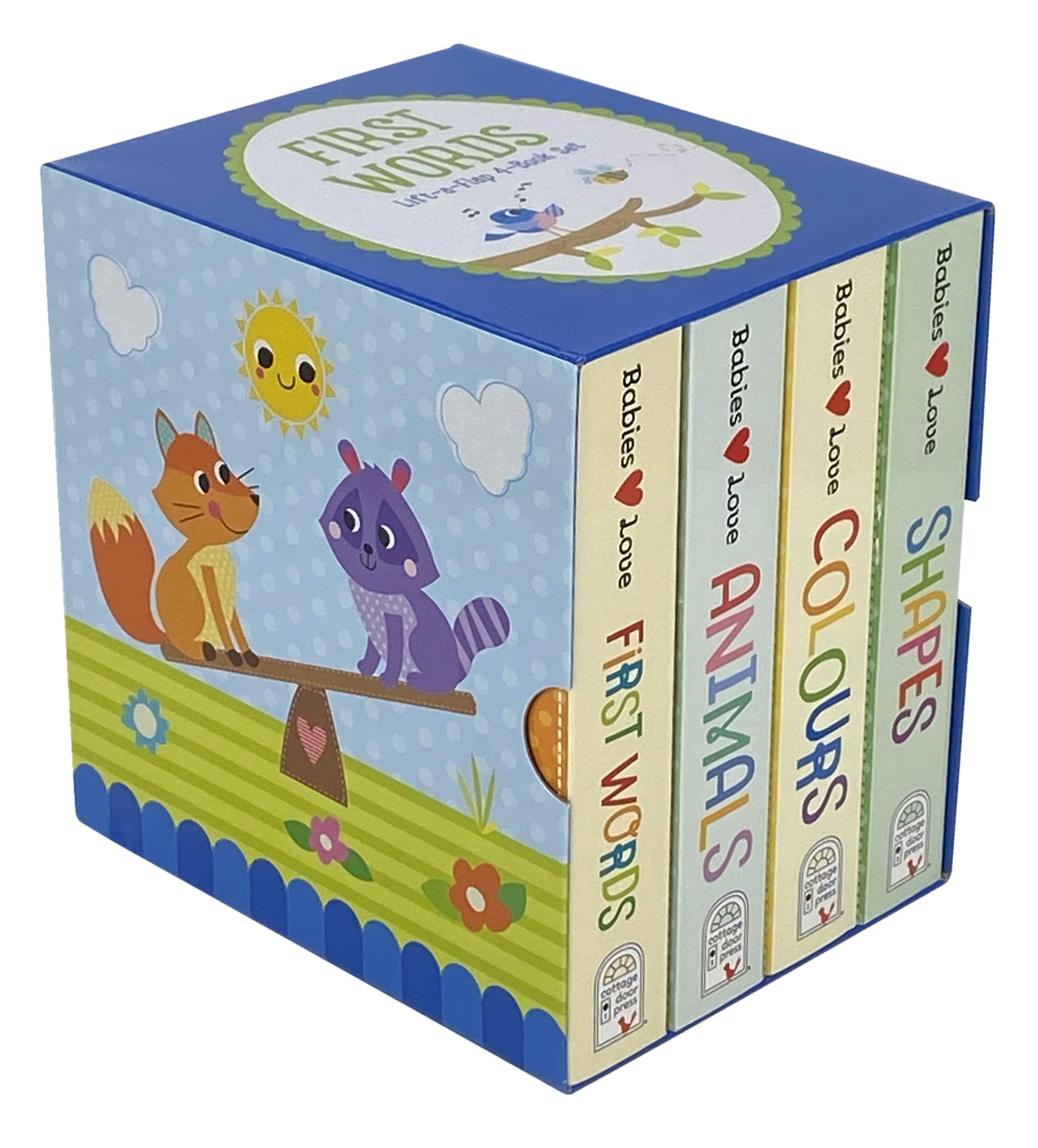Babies Love Lift a Flap 4 book box set: Animals, Colours, First Words ...