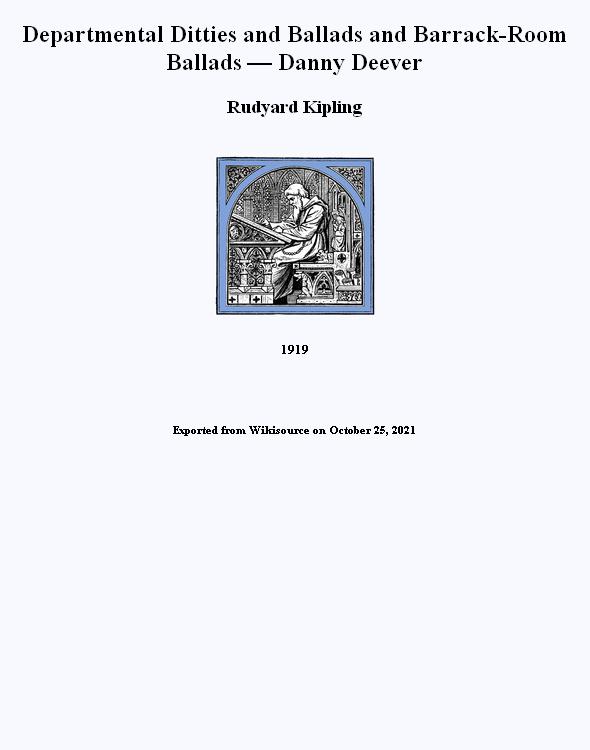 Danny Deever by Rudyard Kipling | Goodreads