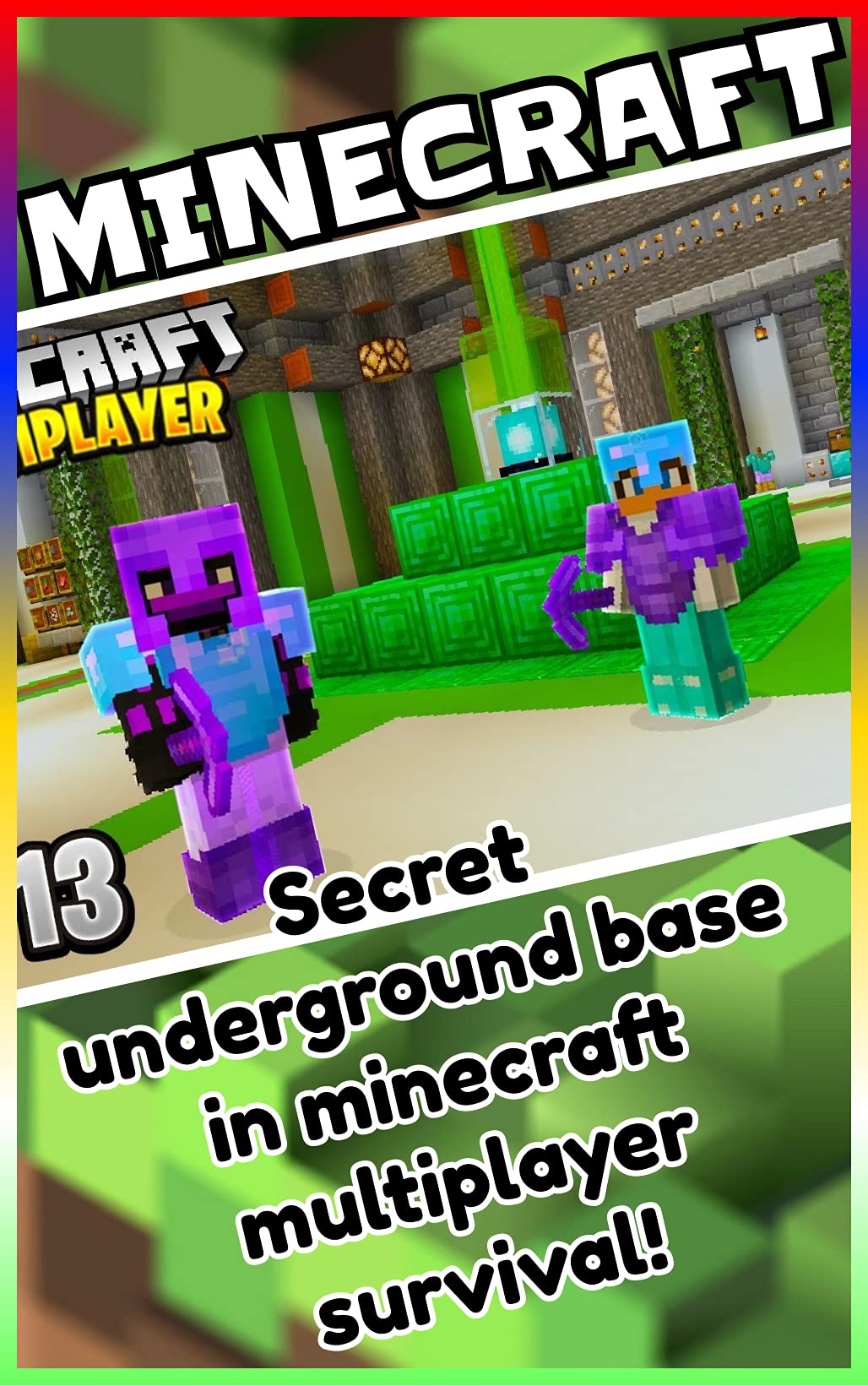 Minecraft: Secret underground base in minecraft multiplayer survival ...