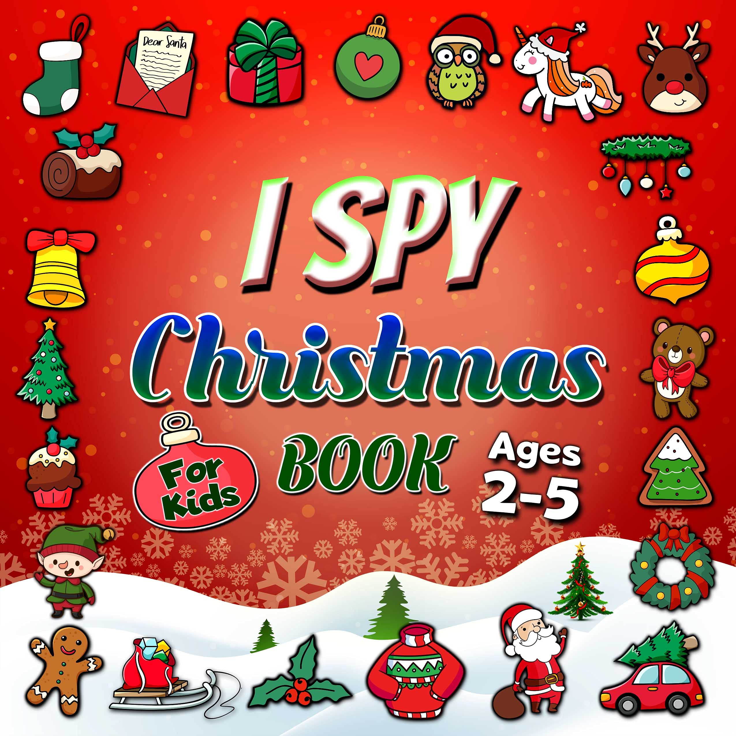 I Spy Christmas Book For Kids Ages 2-5: Guessing Game Activity For ...