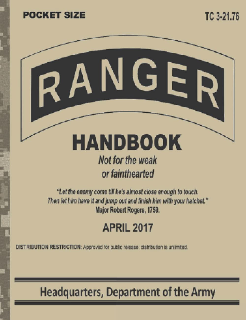 Ranger Handbook Pocket Size: United States Army Ranger Handbook - Not ...