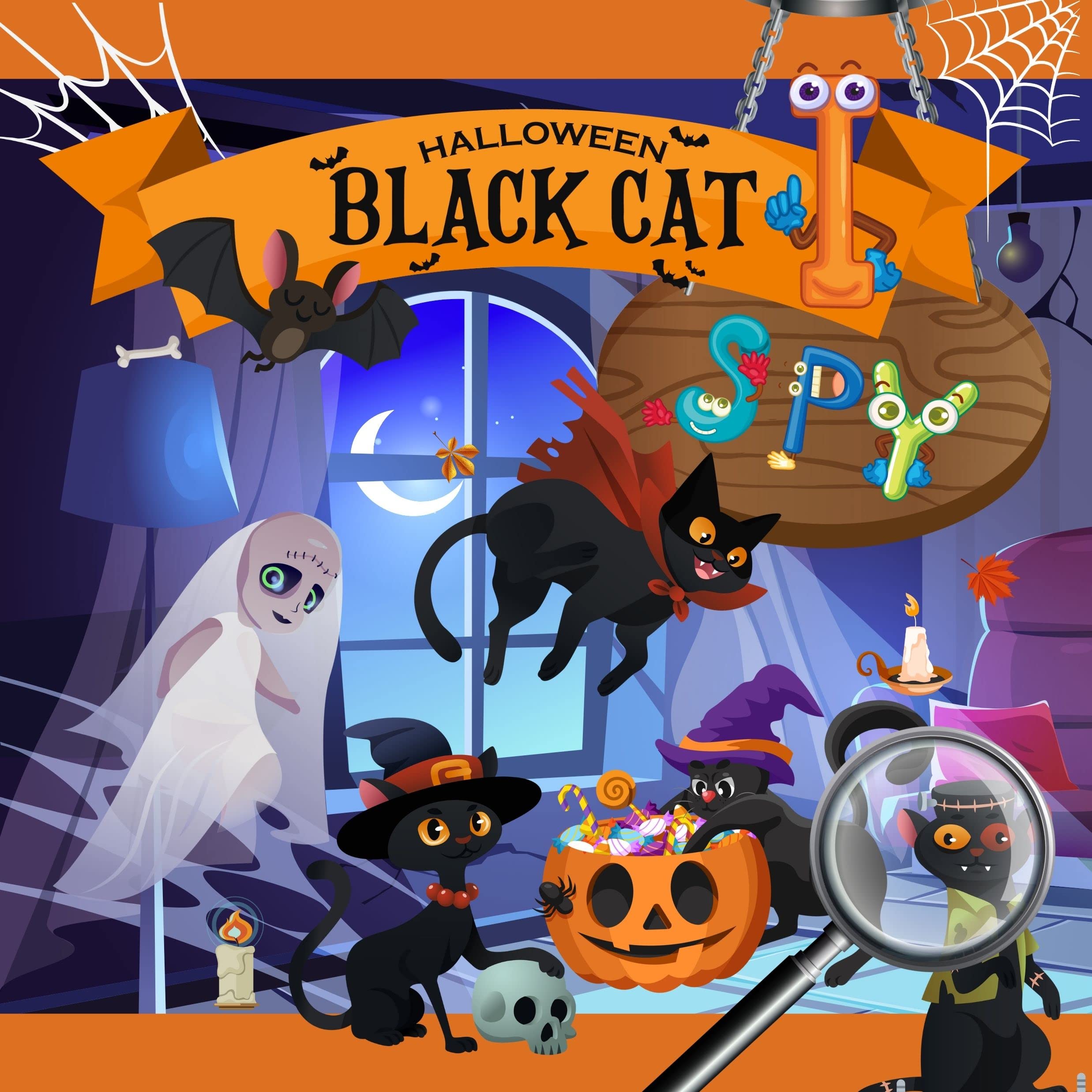 I Spy Halloween Black Cat: Fun Puzzle Book for Kids Ages 2-5 || Amazing ...
