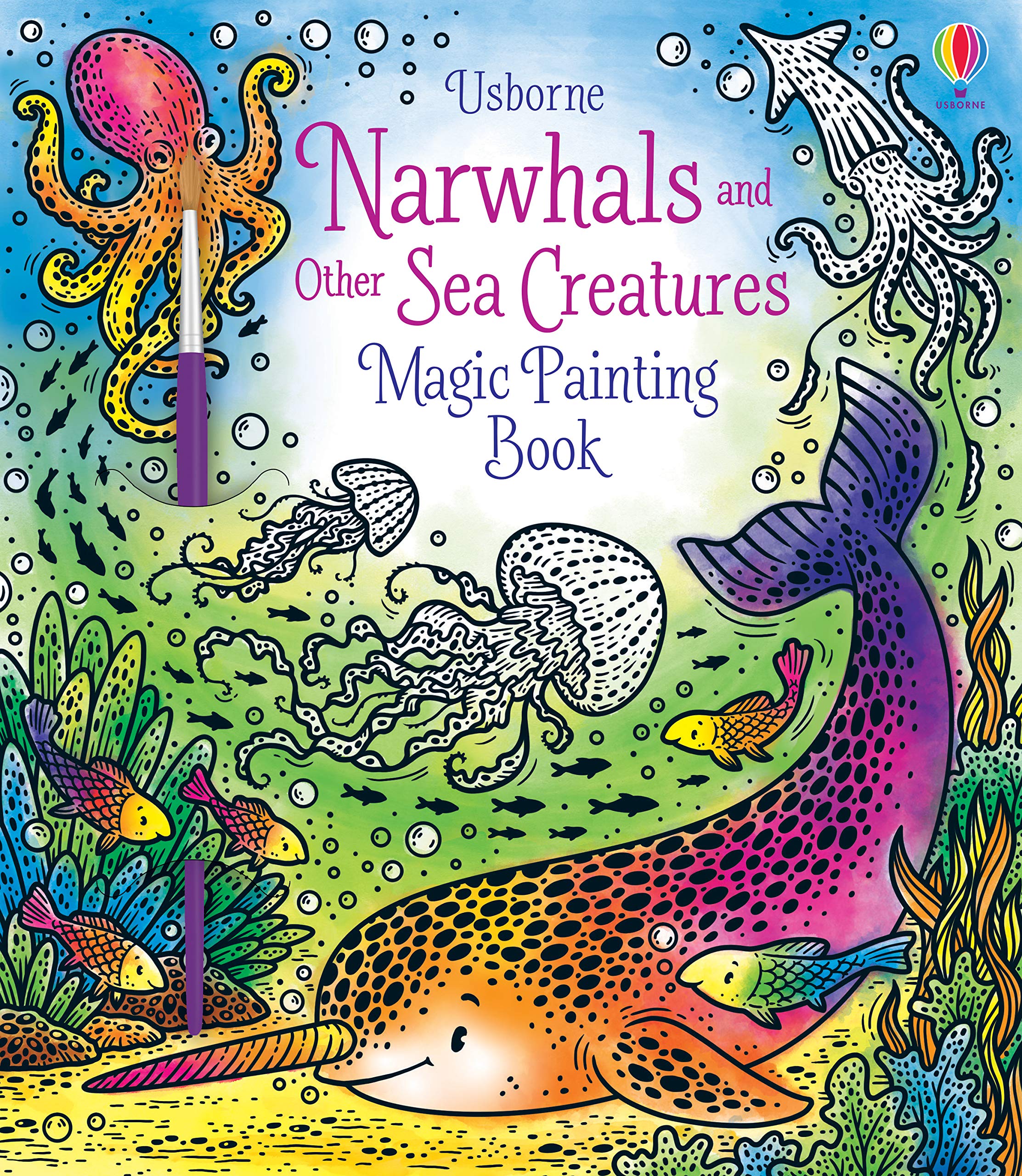 Narwhals and Other Sea Creatures Magic Painting Book by Sam Taplin ...