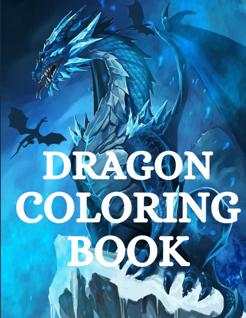 Dragon Coloring Book: For Adults with Mythical Fantasy Creatures Stress ...