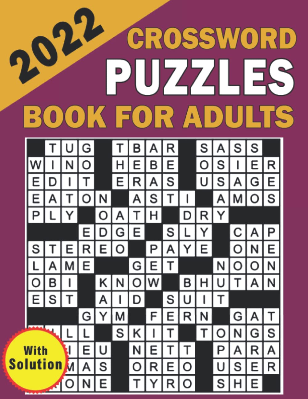 2022 Crossword Puzzles Book For Adults With Solution: Large-print ...