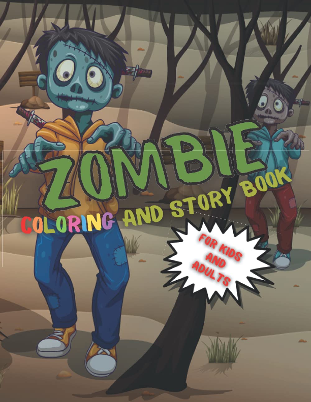 Zombie Coloring and Story Book for Kids and Adults by Red Mountain ...