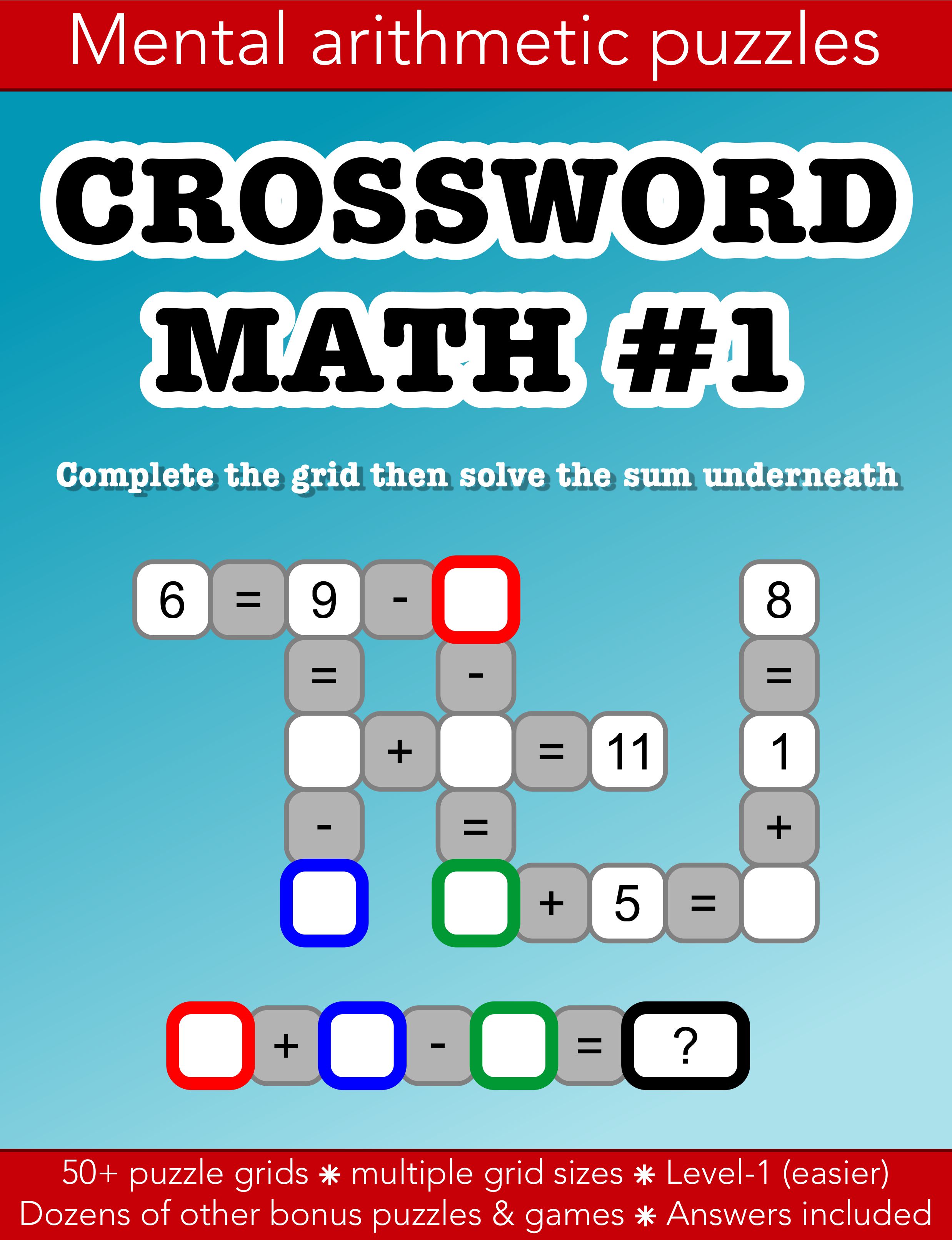 Crossword Math 1 mental arithmetic number puzzles and other games: 50 ...