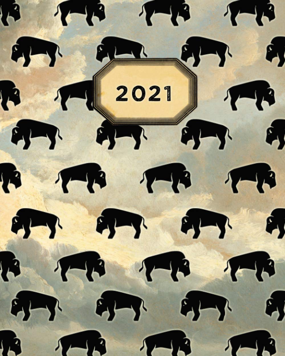 2021: 8x10 American Bison theme : calendar / planner / notebook : year ...