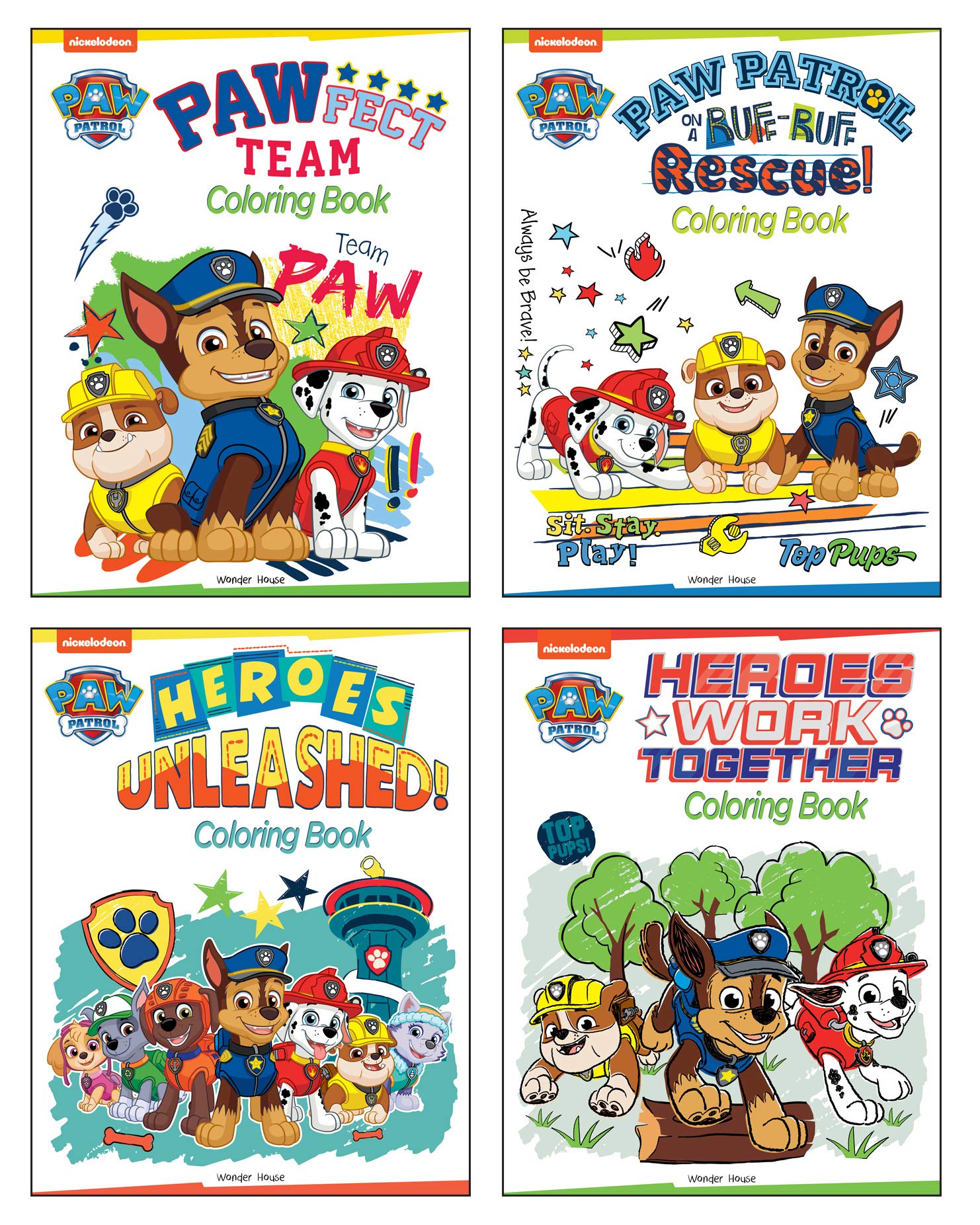 Paw Patrol - Cool Pups Coloring Books Super Pack : Set Of Four Coloring ...