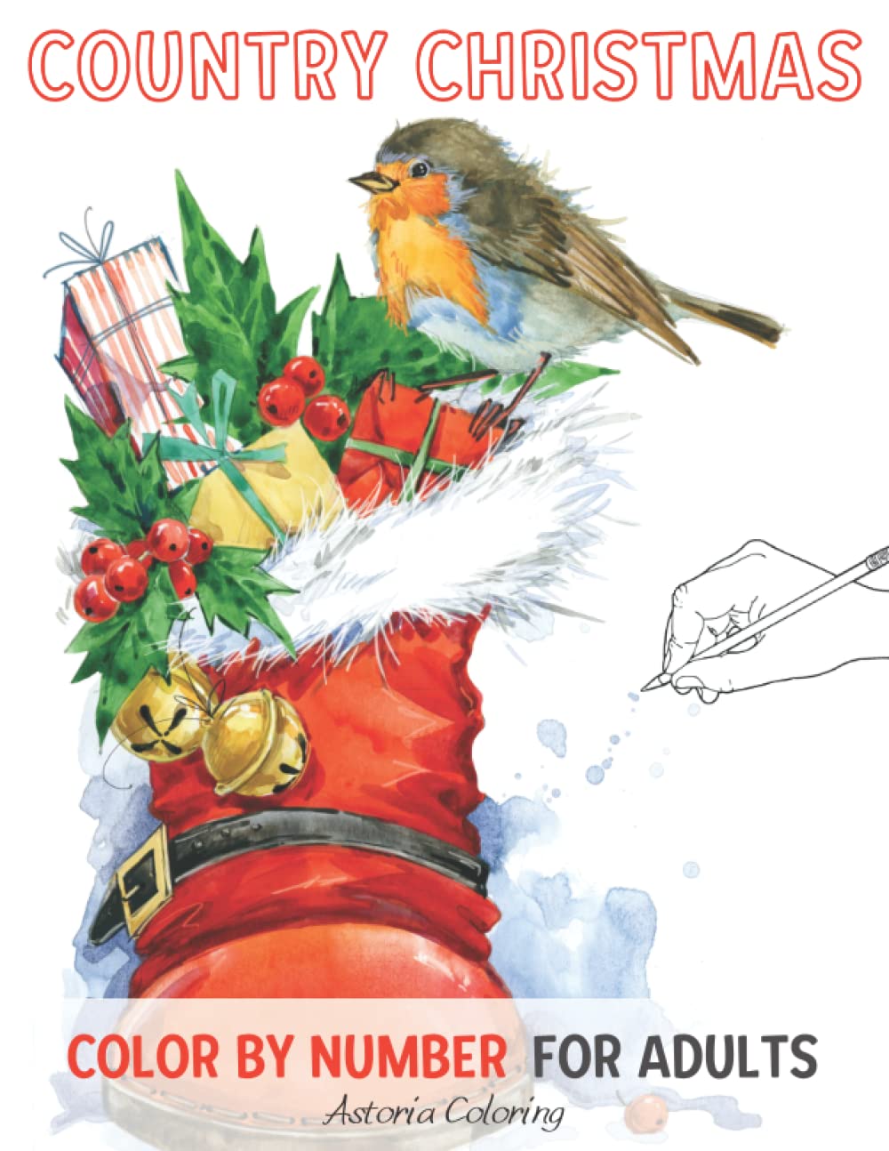 Country Christmas Color By Number Coloring Book for Adults: Amazing ...
