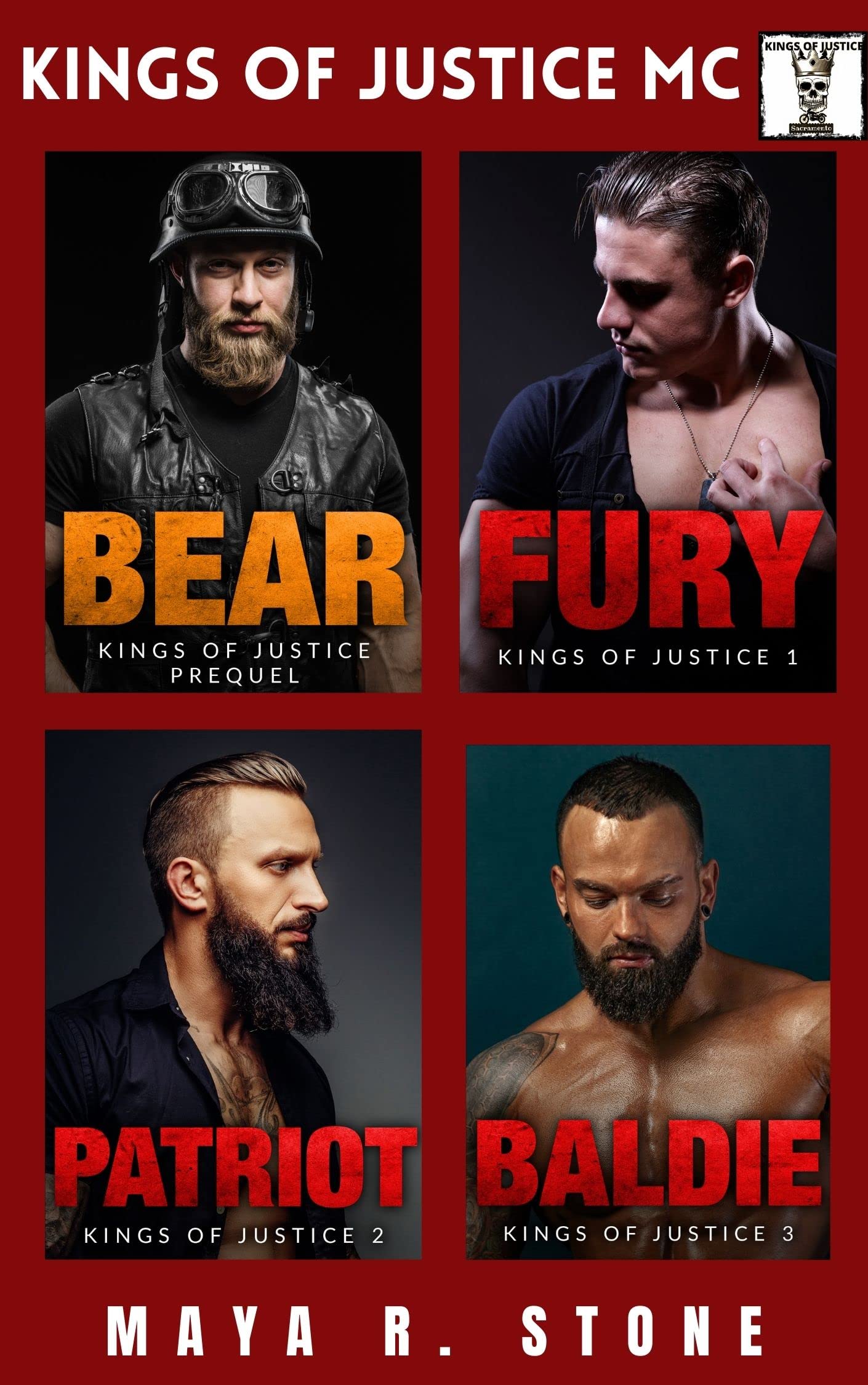Kings of Justice MC: Bear, Fury, Patriot, and Baldie by Maya R. Stone ...
