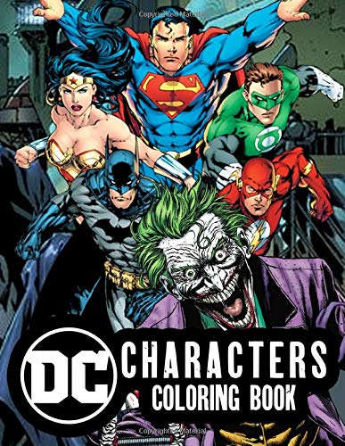 DC Characters Coloring Book: DC Comic Coloring Books for Adults by ...