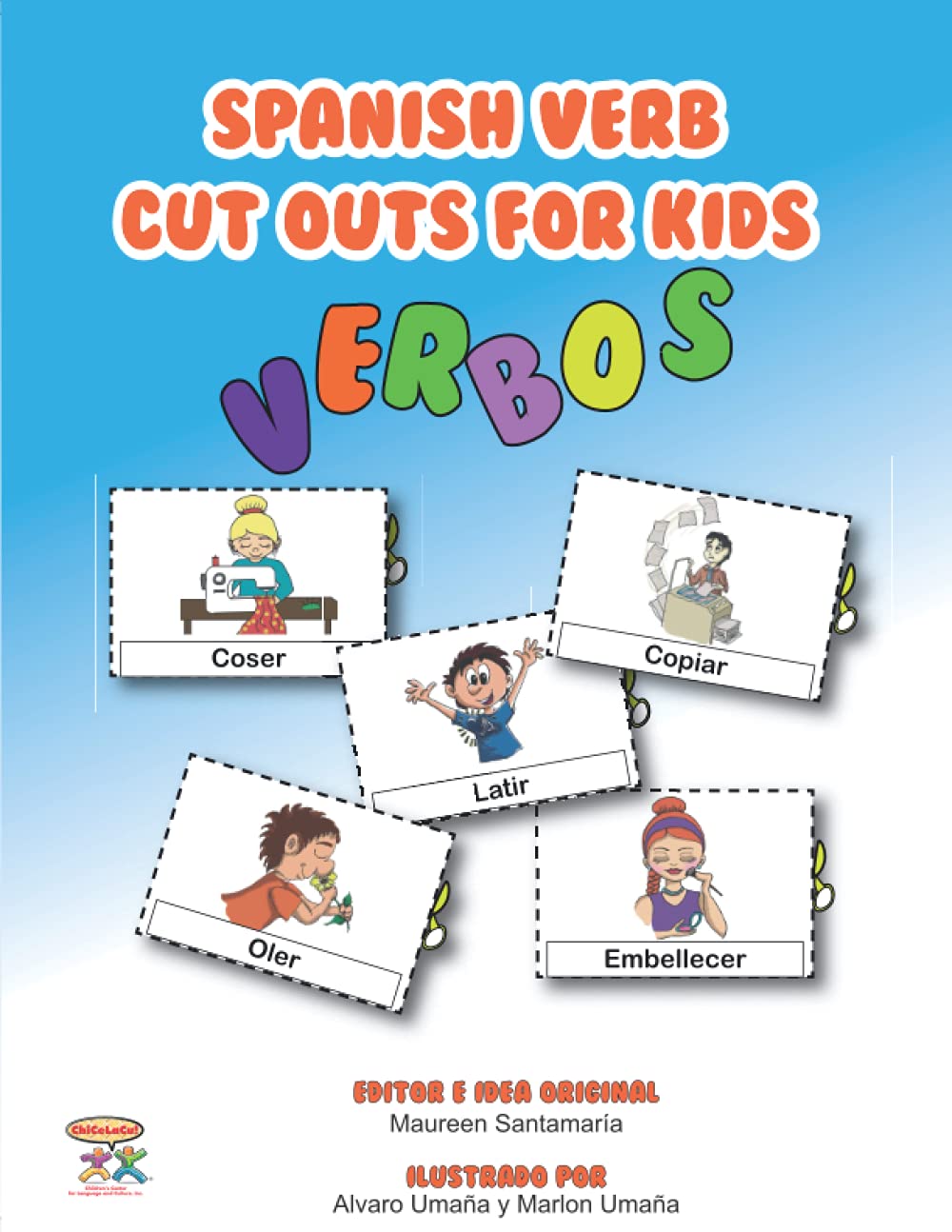 Spanish Verb Cut Outs for Kids (spanish verbs cut-ots en español e ...