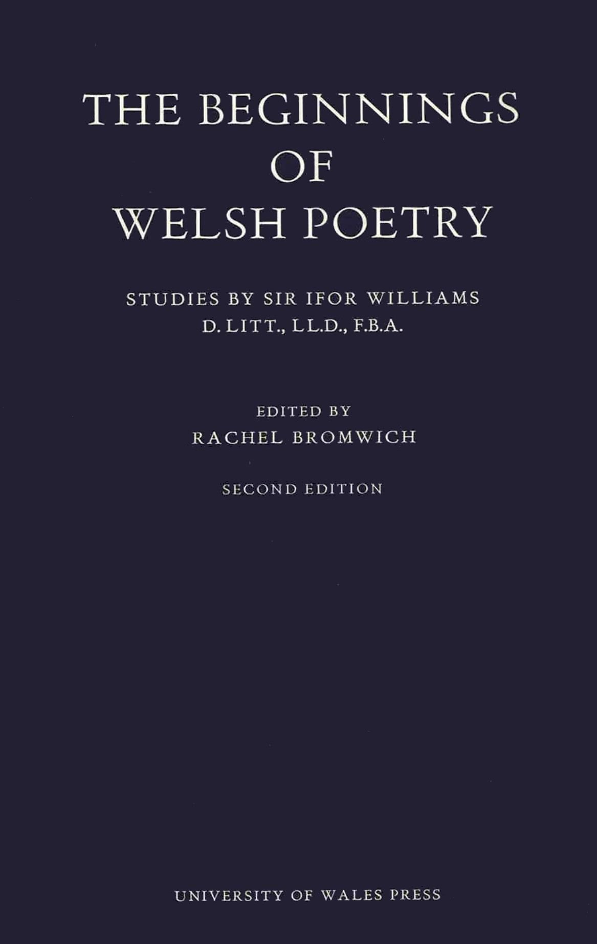 The Beginnings of Welsh Poetry by Rachel Williams | Goodreads