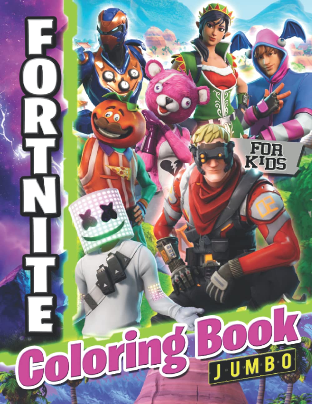 Fórtnite Coloring Book: Fórtnite Jumbo Coloring Book For Kids With High ...