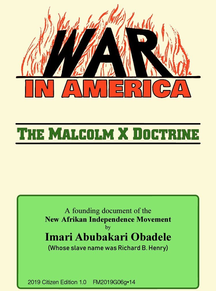 War In America: The Malcolm X Doctrine by Imari Abubakari Obadele ...