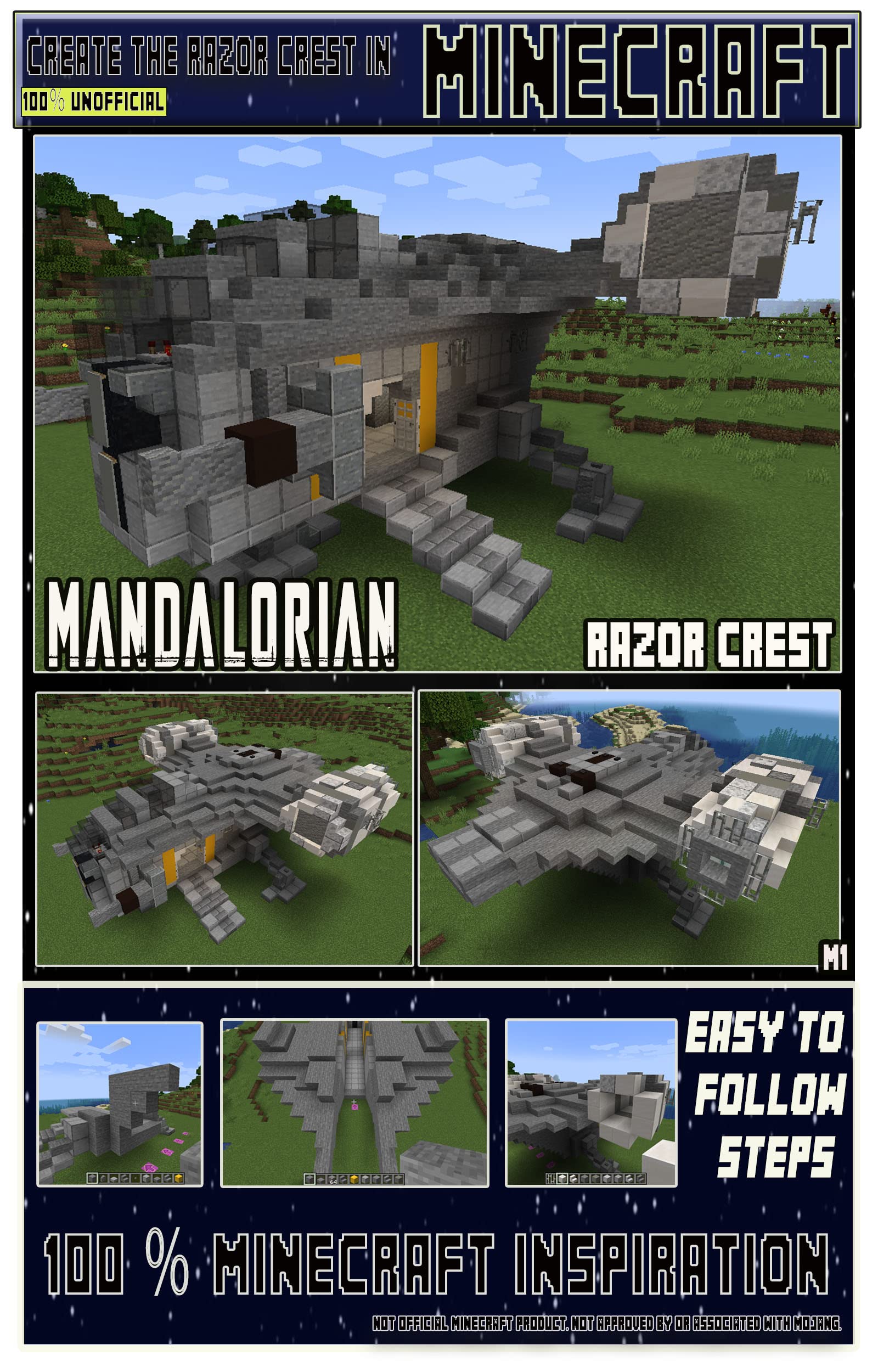 Create a Mandalorian Razor Crest in Minecraft: A how to build the ...