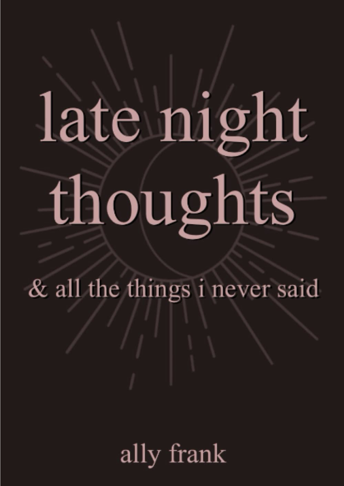 late night thoughts & all the things i never said by Ally Frank | Goodreads