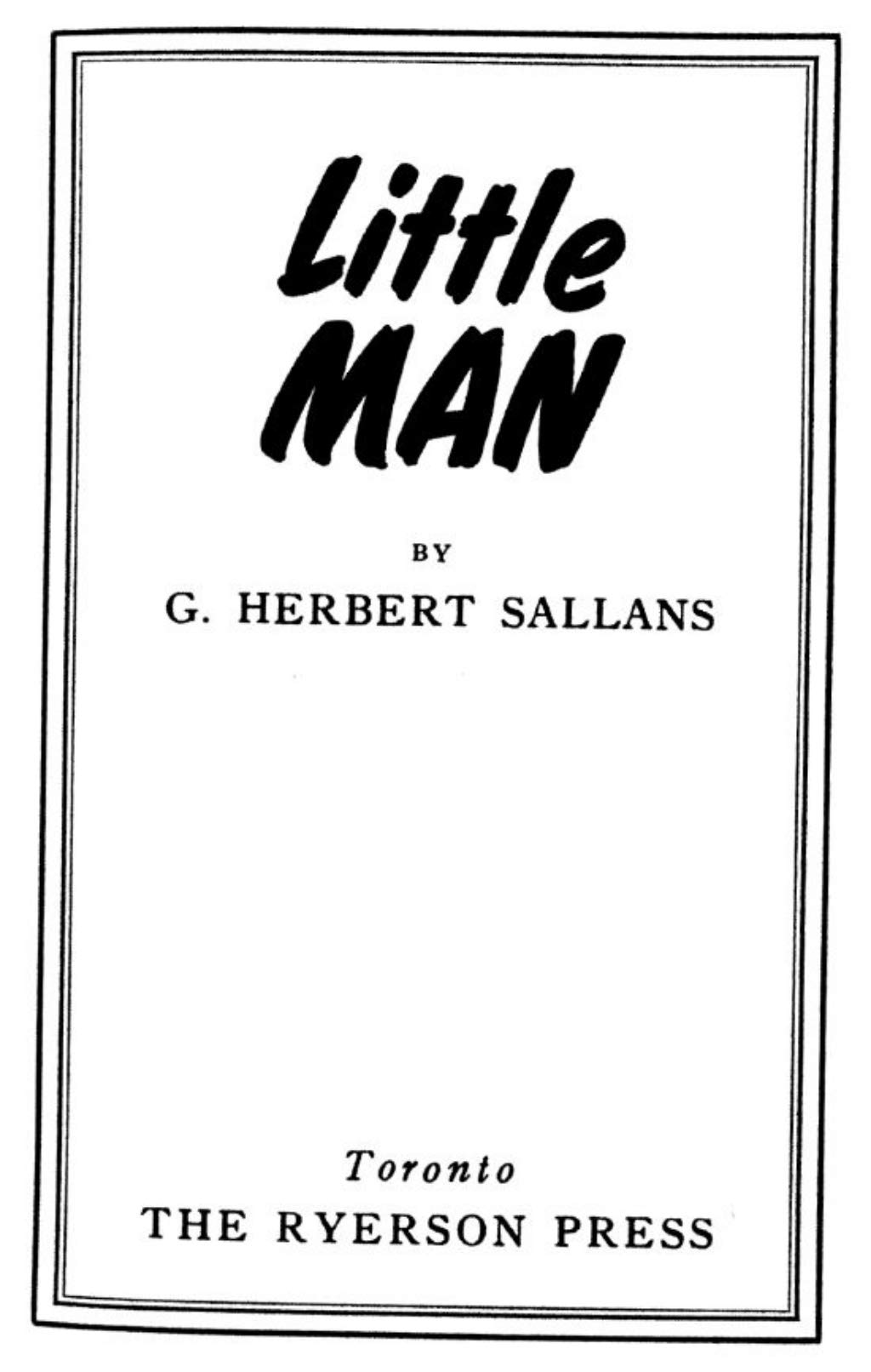 Little Man by Sallans George Herbert | Goodreads