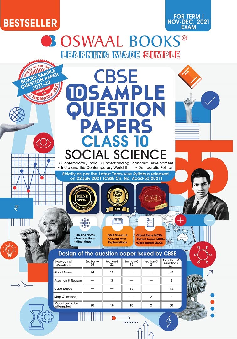Oswaal CBSE Sample Question Papers Class 10 Social Science Book by ...