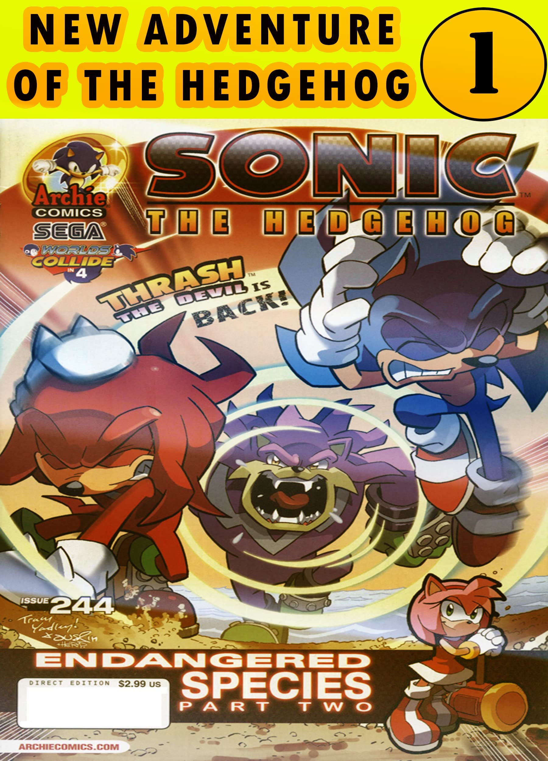 Sonic Fighting Mad Scientist: Collection 1 Adventure Of Sonic Comic ...