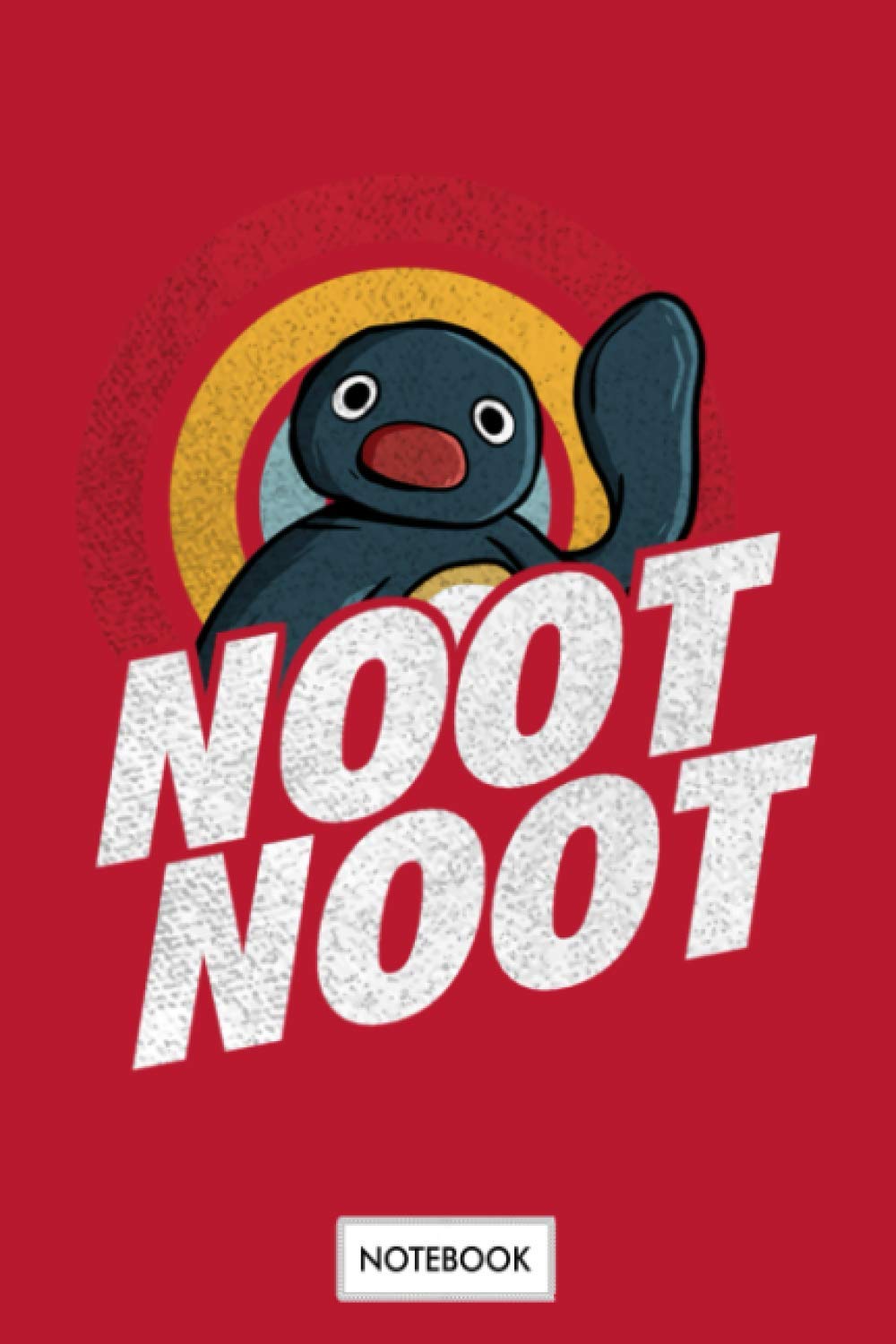 Noot Noot Funny Penguin Vintage Rainbow Distressed Notebook: Journal, 6x9 120 Pages, Lined ...