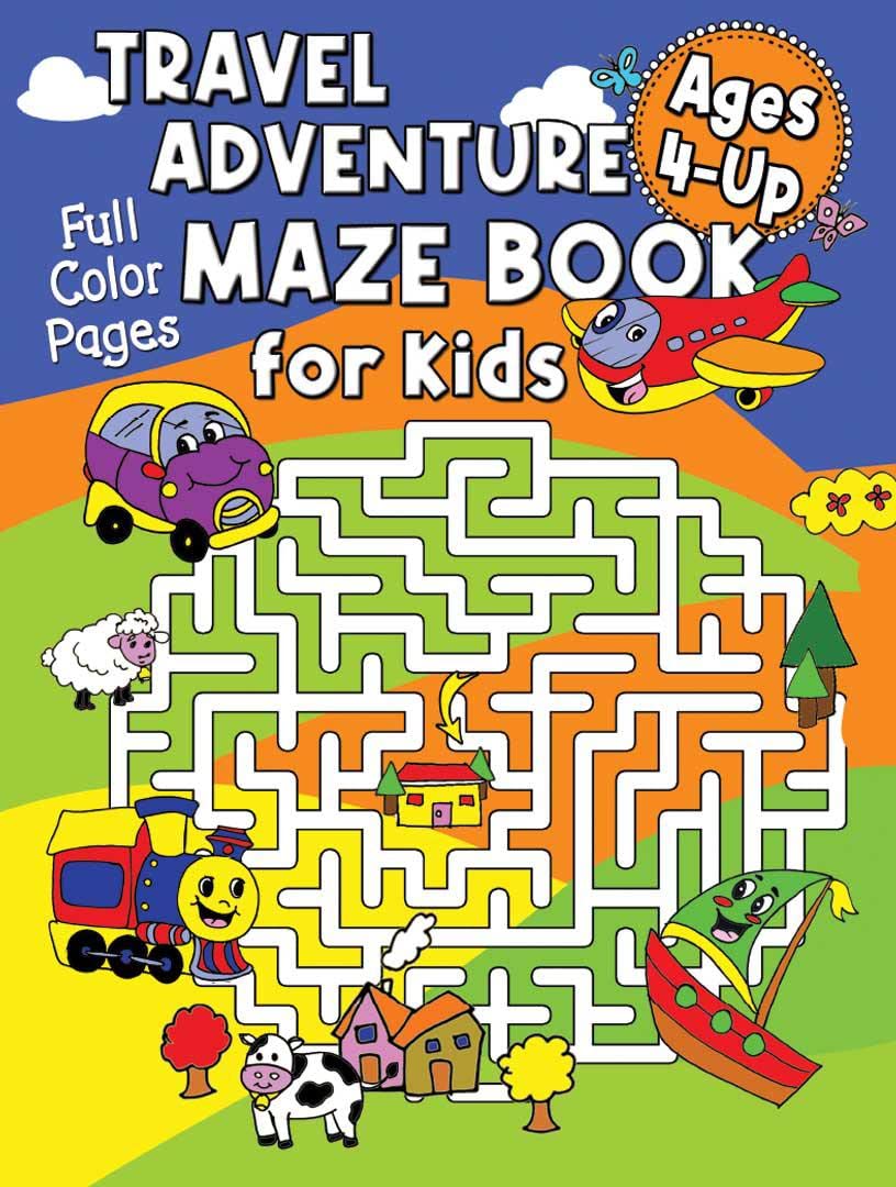 Travel Adventure Maze Book: Mazes for Kids Ages 4-UP by Buzzing Bee ...