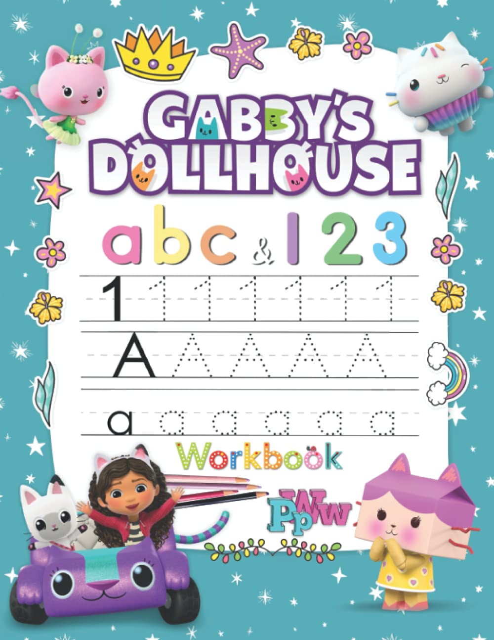 Gabby's Dollhouse Letter and Number tracing Workbook for kids: An ...