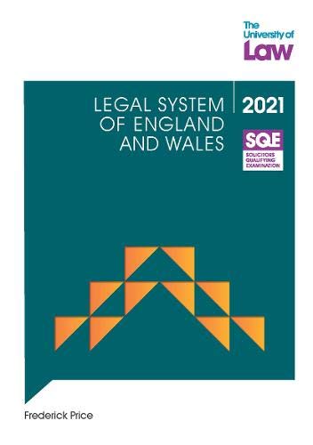 SQE - Legal System of England and Wales (SQE1) by Frederick Price | Goodreads