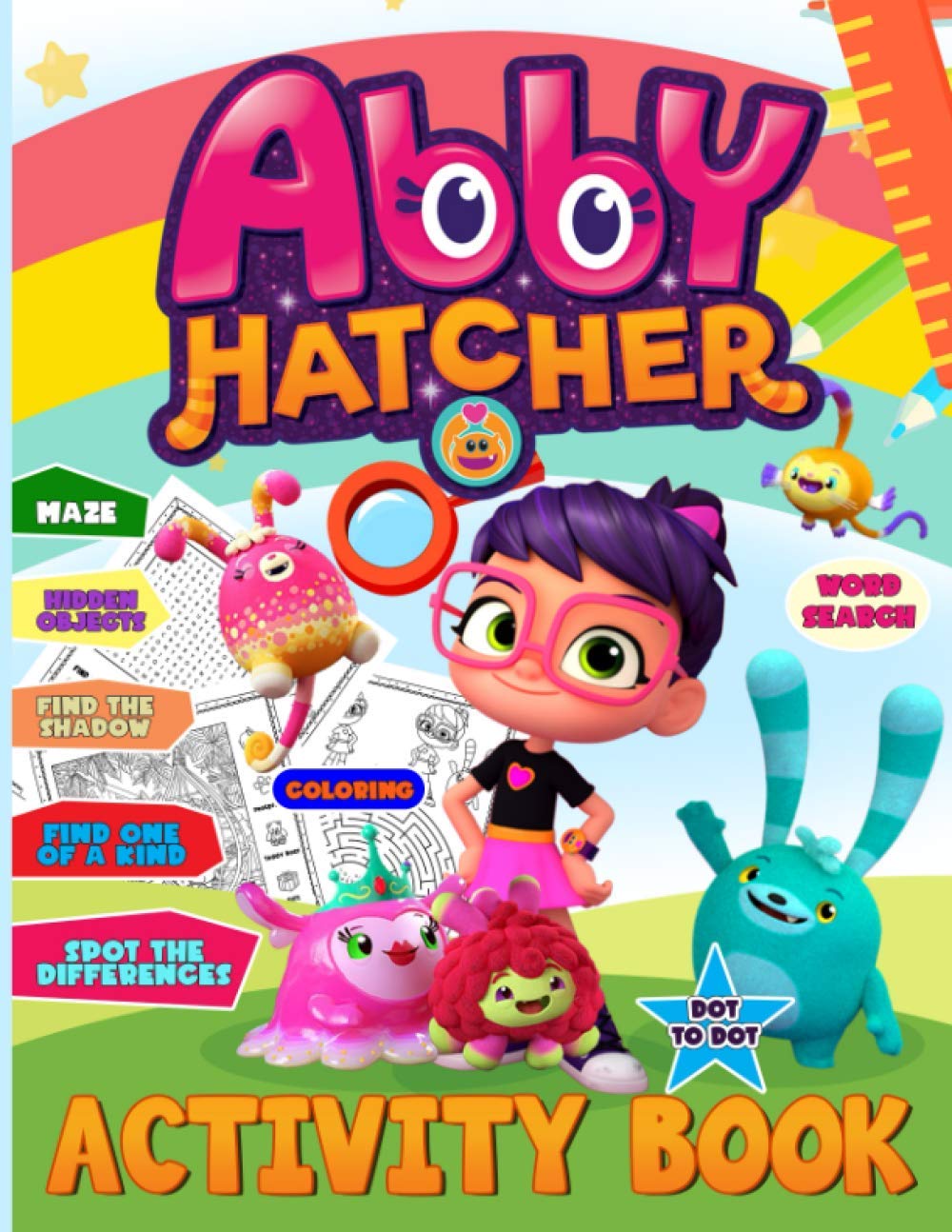 Abby Hatcher Activity Book: Creature Hidden Objects, Maze, Word Search ...