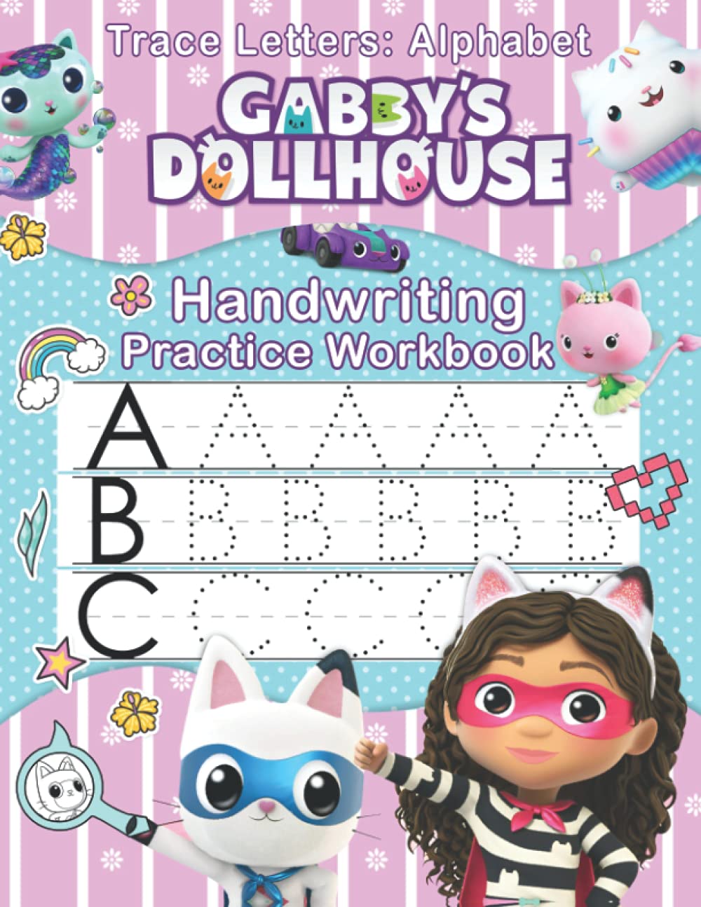 Gabby's Dollhouse Letter and Number Tracing Workbook for Kids: Ages 3-7 ...