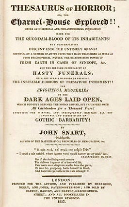 Thesaurus of Horror: Or The Charnel-House Explored!! by John Snart ...