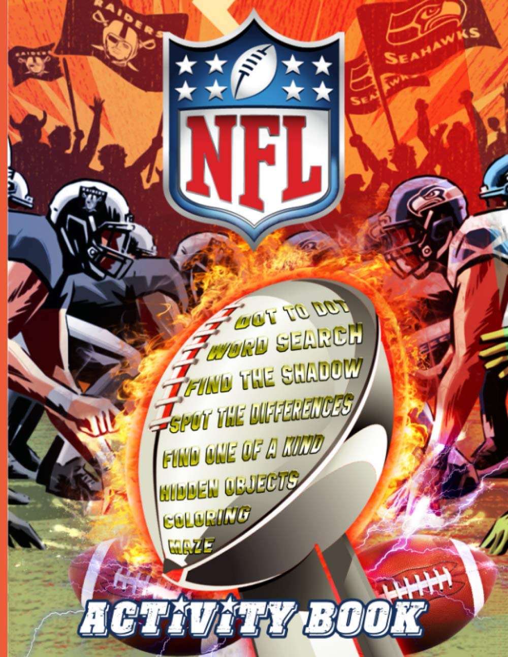 Nfl Activity Book: Nfl National Football League Word Search, Dot To Dot ...