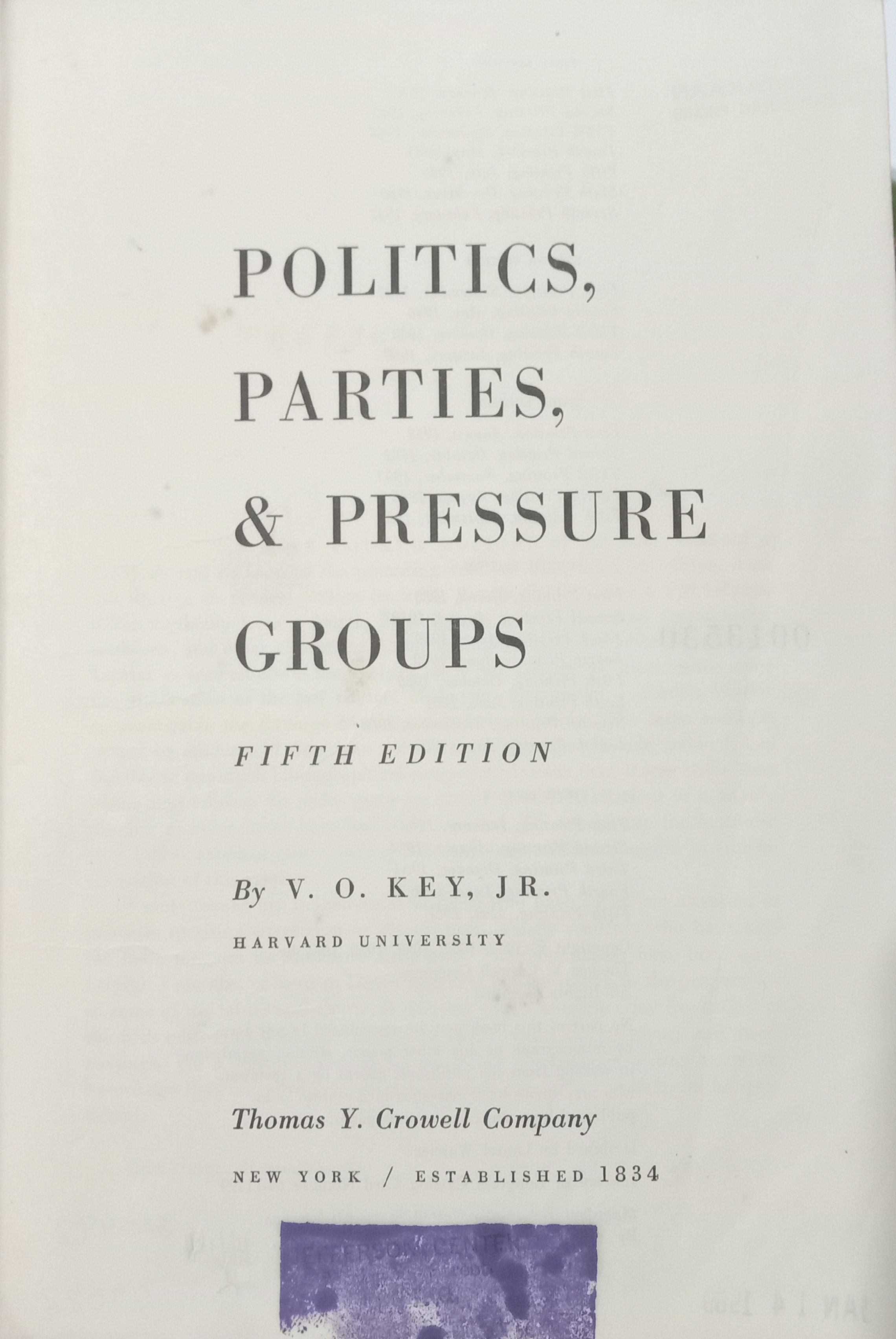 Politics, Parties, and Pressure Groups by V.O. Key Jr. | Goodreads