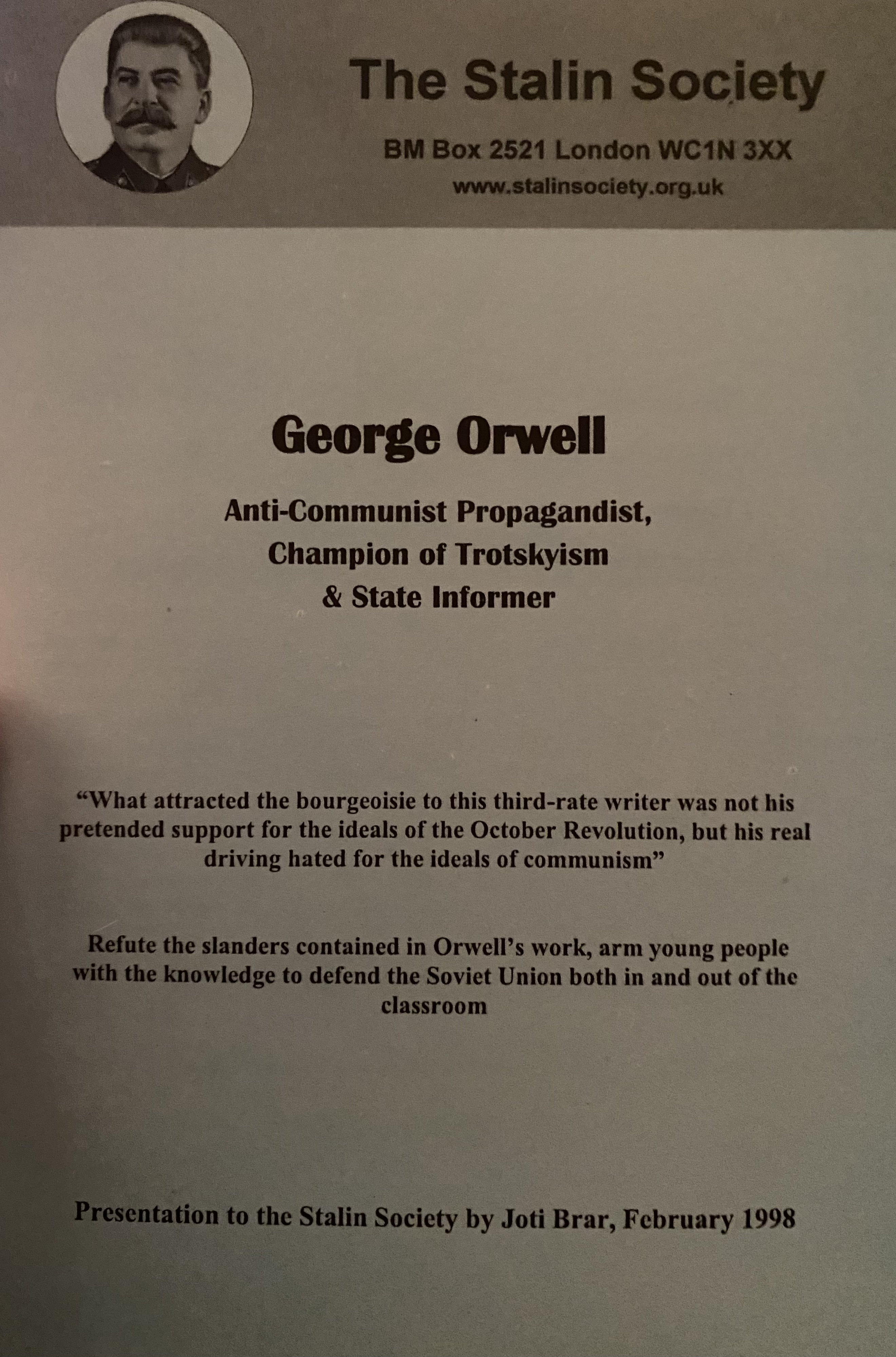 George Orwell: Anti-communist propagandist, Champion of Trotskyism ...