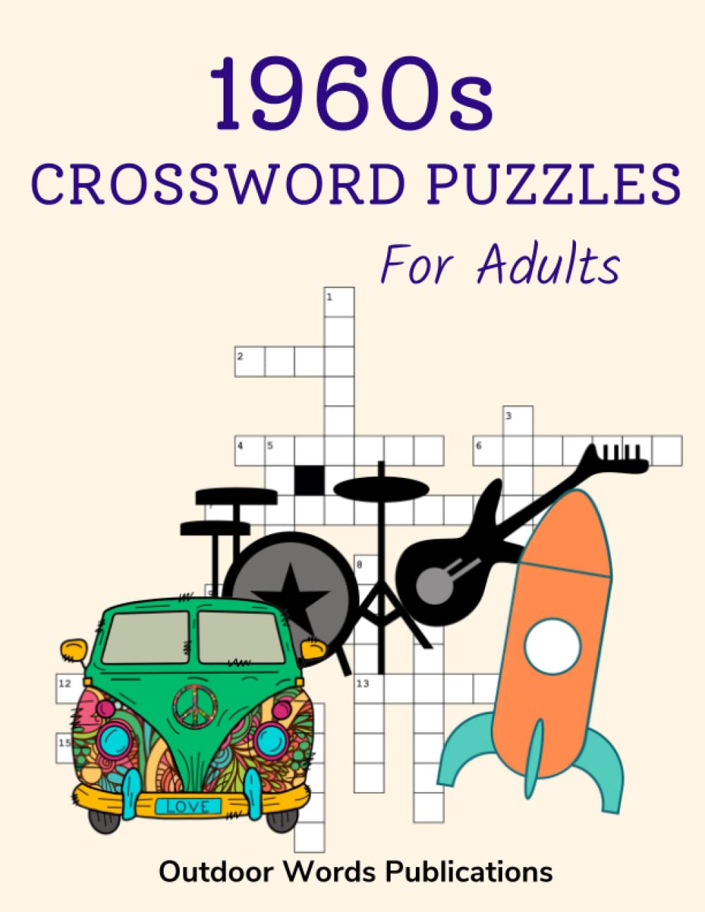 1960s Crossword Puzzles For Adults: Challenging Puzzle Book About The ...