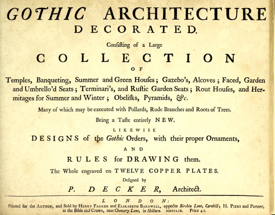 Gothic architecture decorated by Paul Decker | Goodreads
