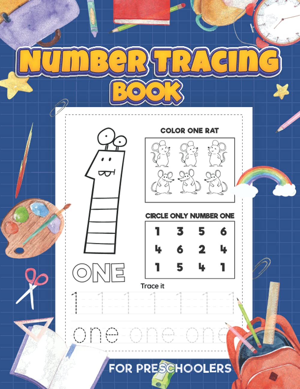 Number Tracing Book for Pre-Schoolers: Numbers & Math Practice ...