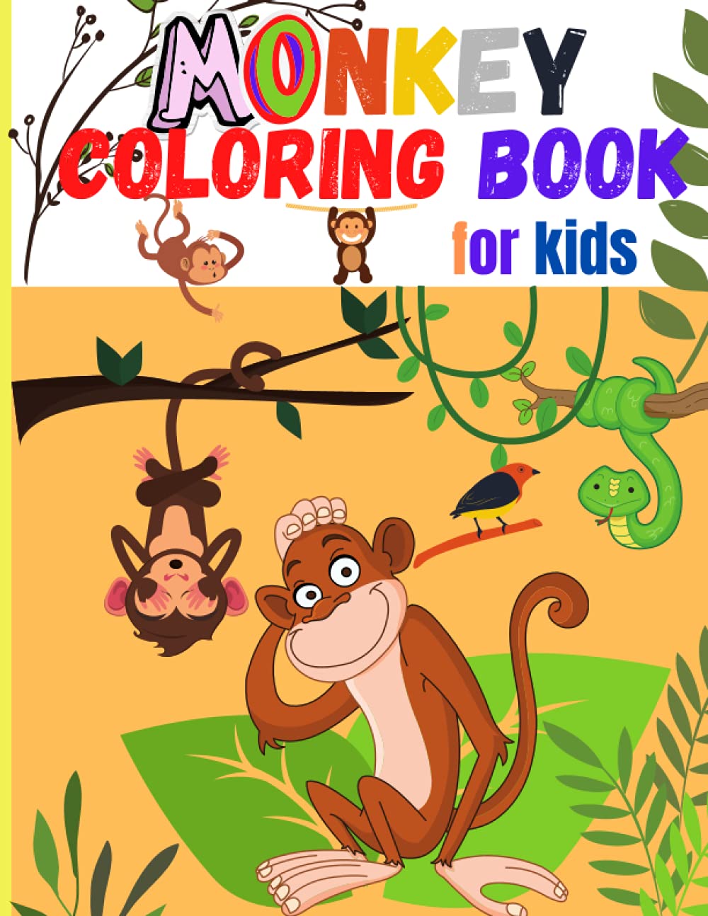 Monkey Coloring Book for Kids: Amazing Coloring Images Of Cute Monkey ...