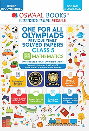 Oswaal One For All Olympiad Previous Years' Solved Papers, Class-5 ...