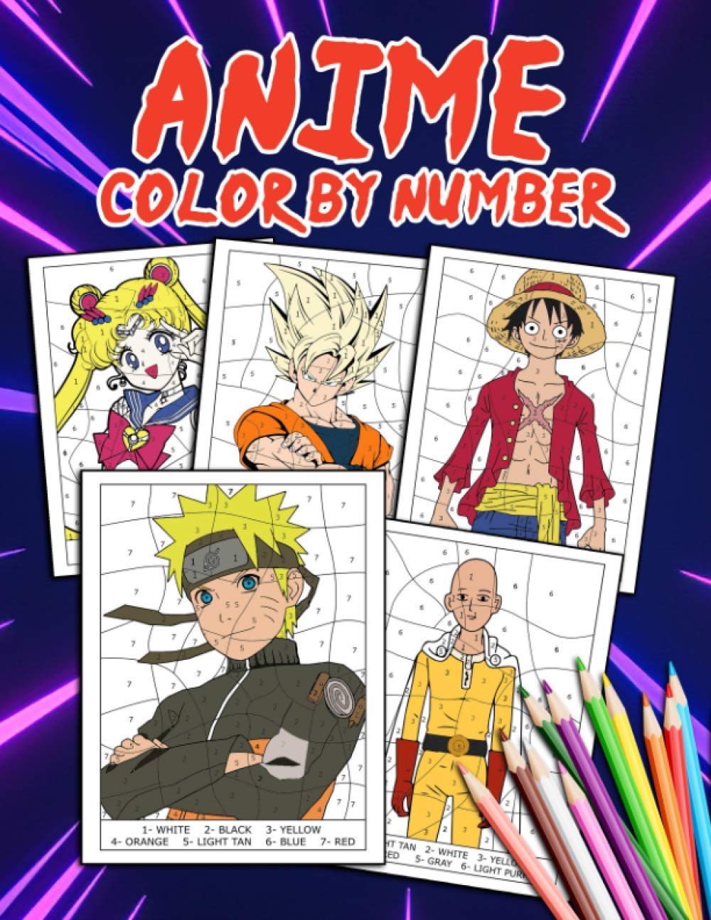 Anime Color By Number An Interesting Coloring Book For Relaxation And Anime Color By Number An Interesting Coloring Book For Relaxation And