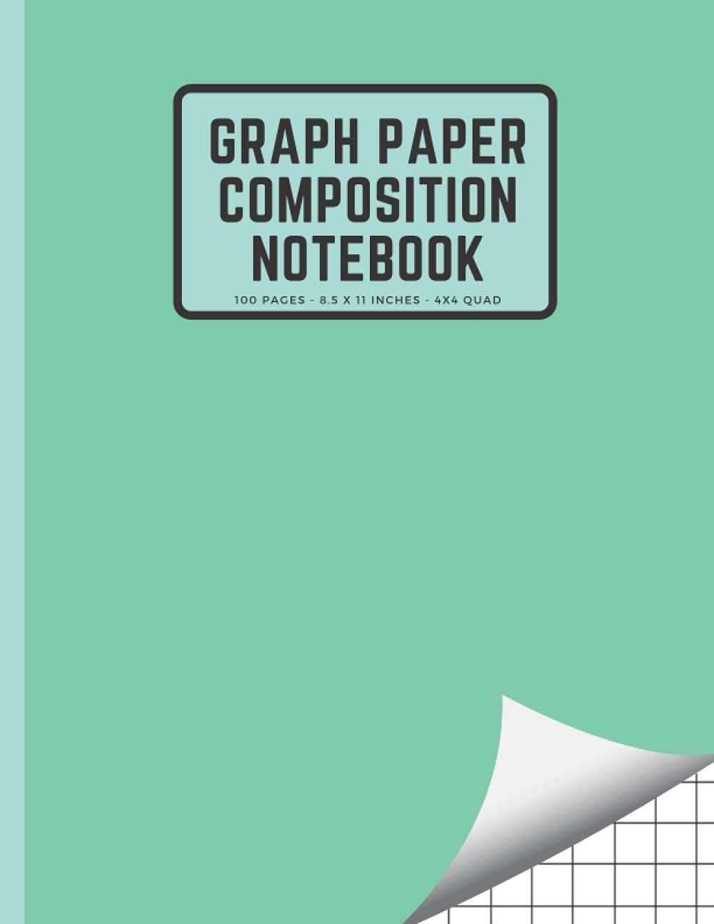 Graph Paper Composition Notebook: Graphing Paper Workbook [Mint Green ...