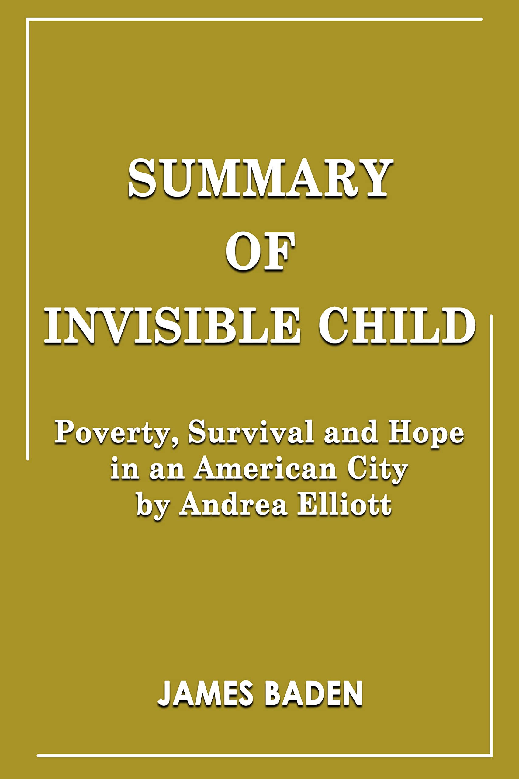 SUMMARY OF INVISIBLE CHILD: Poverty, Survival and Hope in an American ...