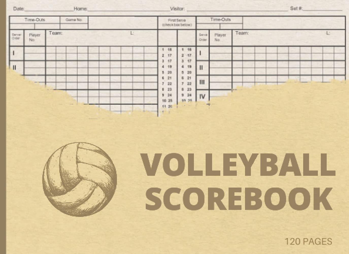 Volleyball Scorebook: Volleyball Score Record Book 8.25" X 6" Inches ...